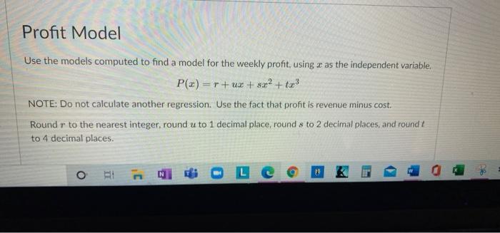 Solved what is the total weekly profit when the weekly | Chegg.com
