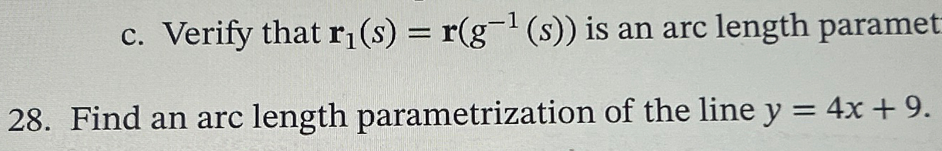 Solved 28. ﻿Find an arc length parametrization of the line | Chegg.com