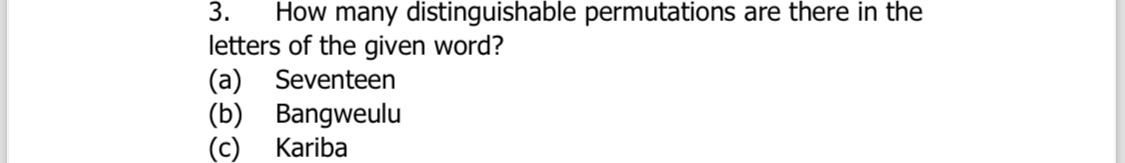 Solved How many distinguishable permutations are there in | Chegg.com