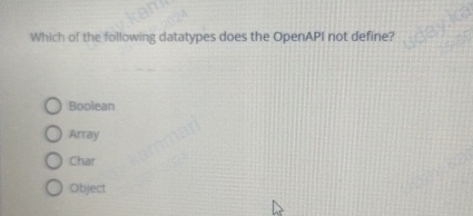 Solved Which of the following datatypes does the OpenAPI not | Chegg.com