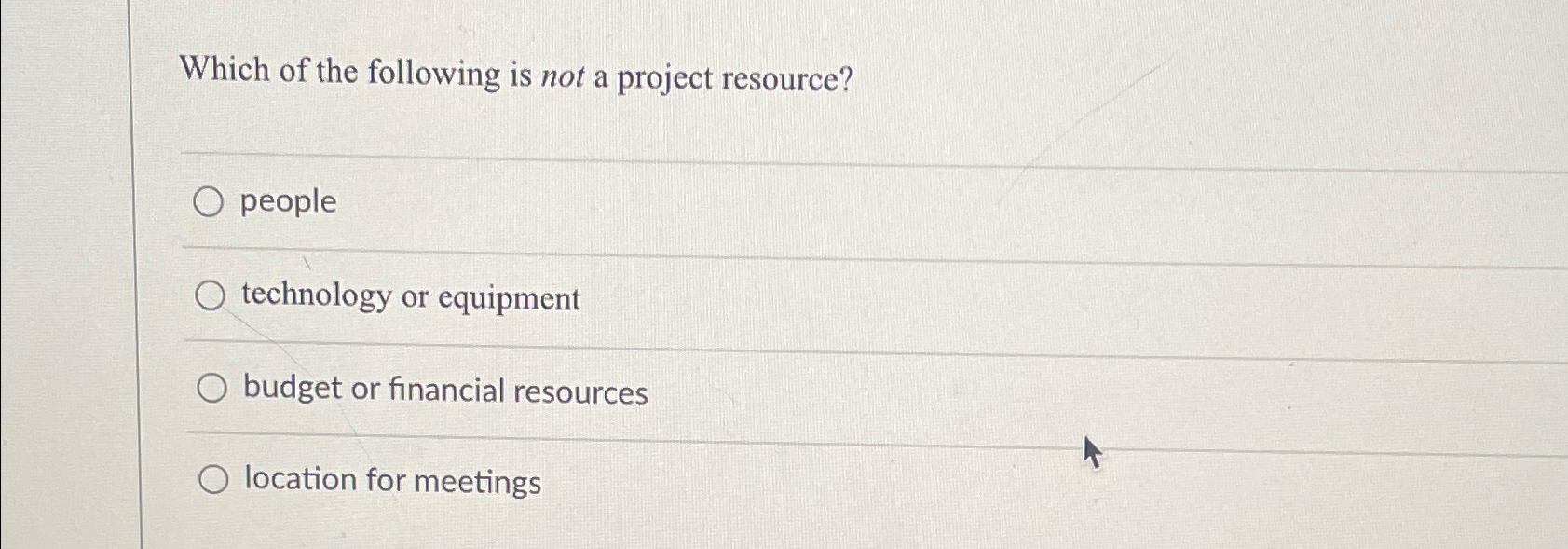 Solved Which of the following is not a project | Chegg.com