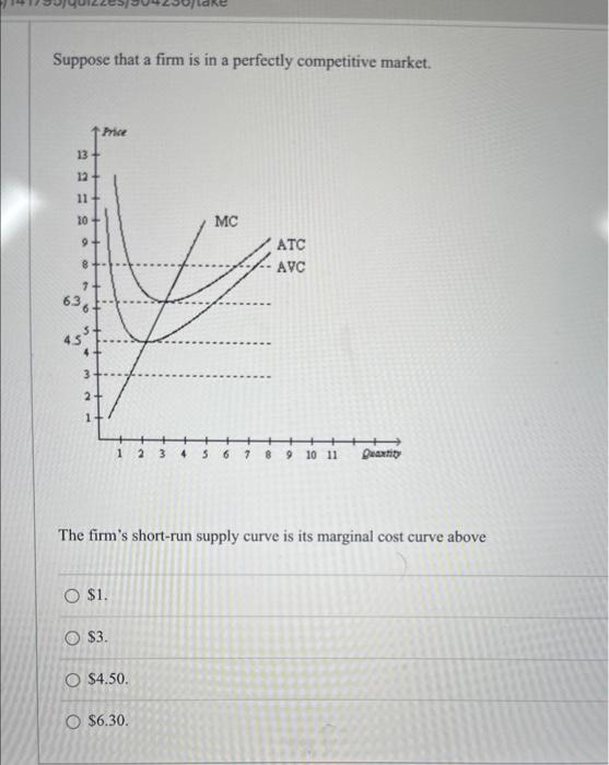 Solved Suppose that a firm is in a perfectly competitive | Chegg.com