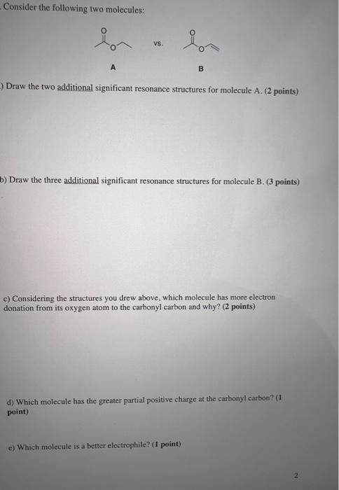 Draw the two additional significant resonance | Chegg.com