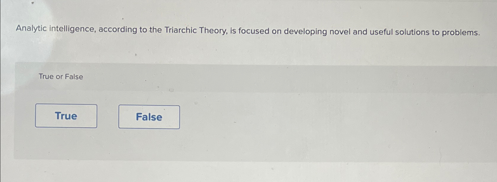 Solved Analytic intelligence, according to the Triarchic | Chegg.com