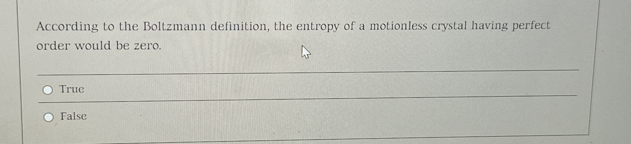 Solved According to the Boltzmann definition, the entropy of | Chegg.com