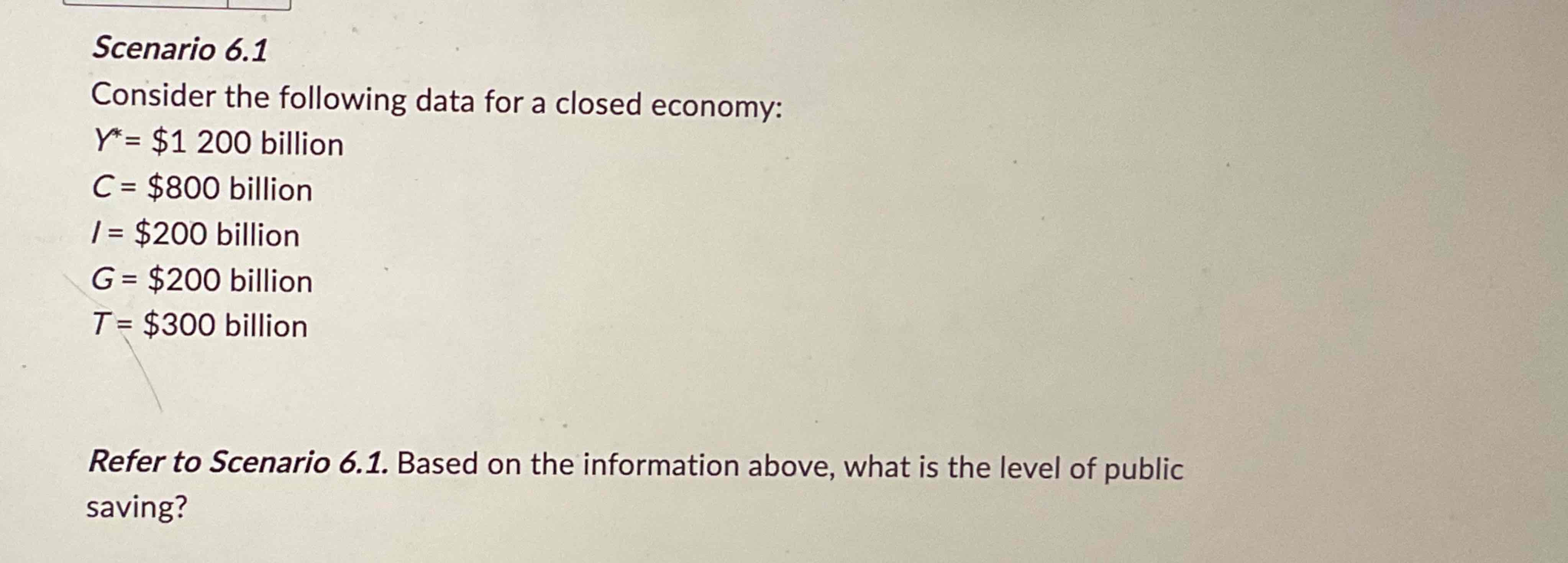 Solved Scenario 6.1Consider the following data for a closed | Chegg.com