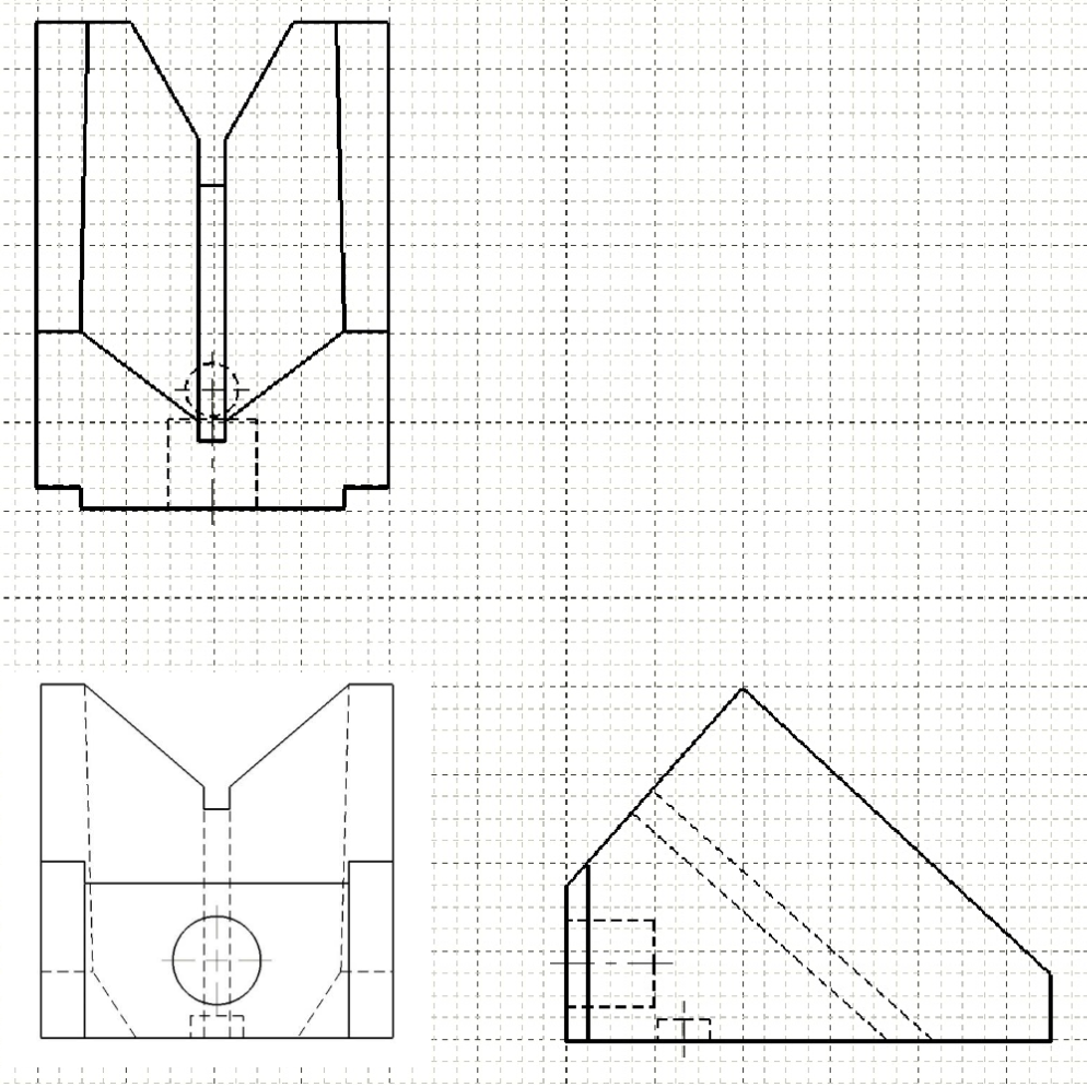 Solved Three views of orthographic projections of an | Chegg.com