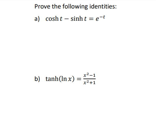 Solved Prove the following | Chegg.com