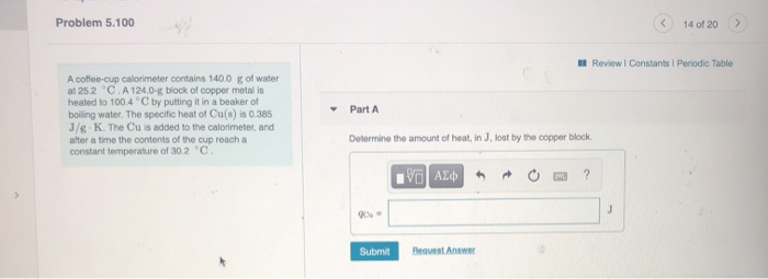 Solved Problem 5.100 14 of 20 Review Constants Periodic | Chegg.com