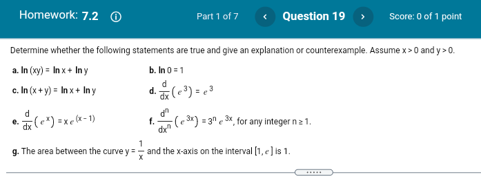 Solved Homework 7 2 0 Part 1 Of 7 Question 19 Score 0 Of 1