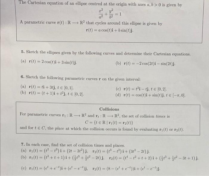 Solved The Cartesian equation of an ellipse centred at the | Chegg.com