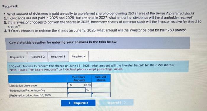 Solved Exercise 18-8 (Algo) Reporting preferred shares; | Chegg.com