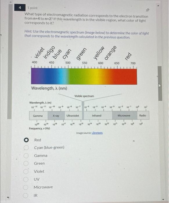Solved 3 -10 1 point Use the Ephoton calculated above to | Chegg.com