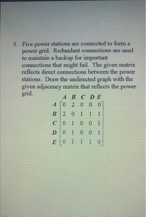 Solved '4.04 Adjacency Matrices Discrete Math Use the graphs | Chegg.com Solved '4.04 Adjacency Matrices Discrete Math Use the graphs | Chegg.com