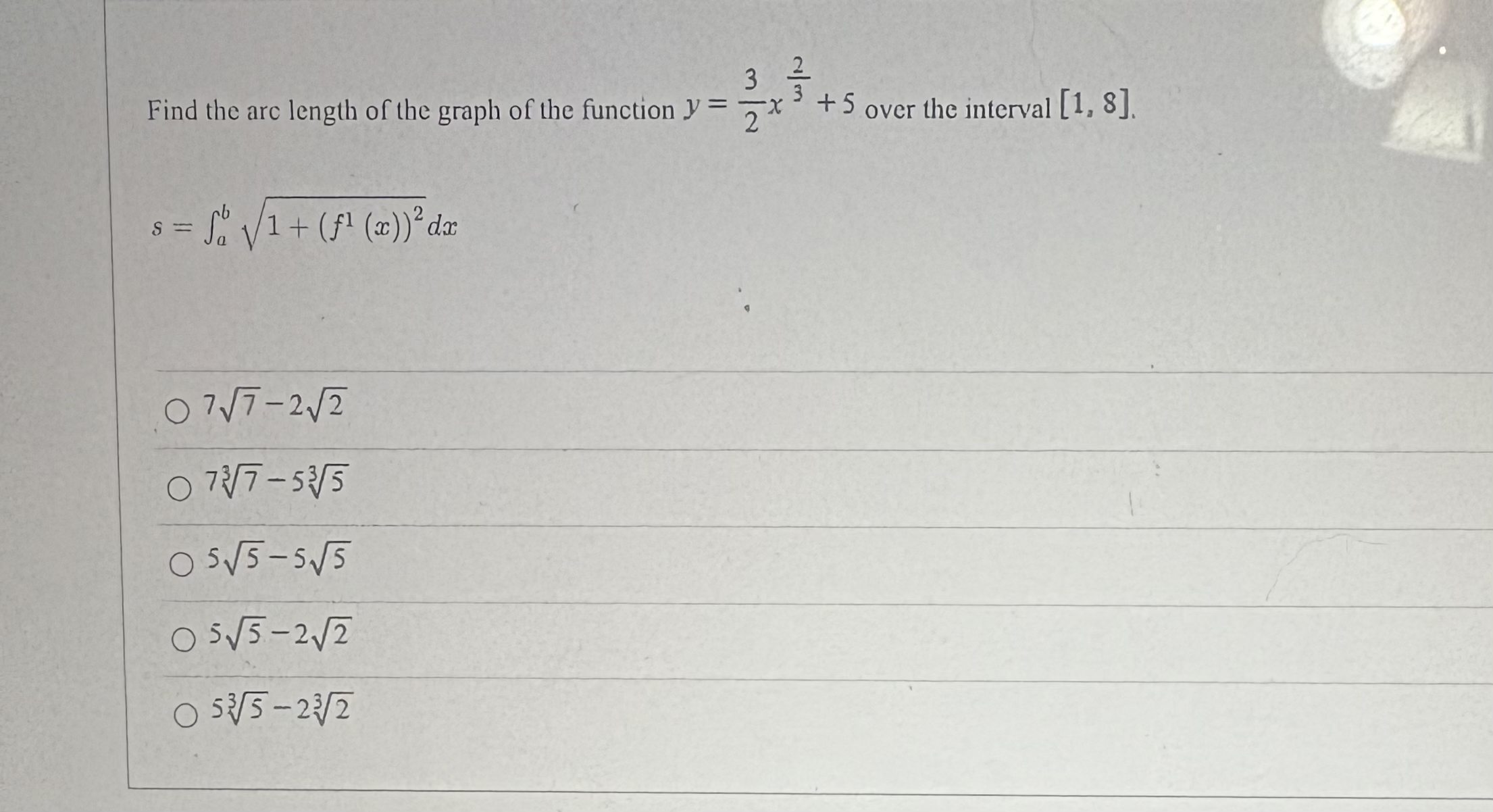 Find the are length of the graph of the function | Chegg.com