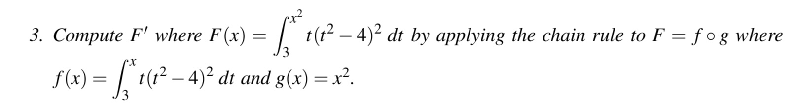 Solved Use the first part of the fundamental theorem. | Chegg.com