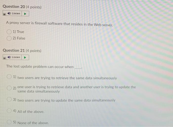 Solved Question 17 (4 points) Listen Deadlock cannot happen | Chegg.com