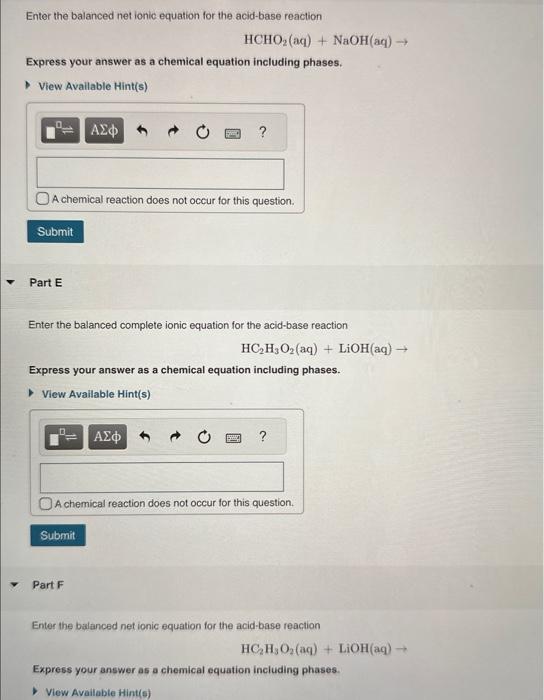 Solved Enter the balanced complete ionic equation for the | Chegg.com