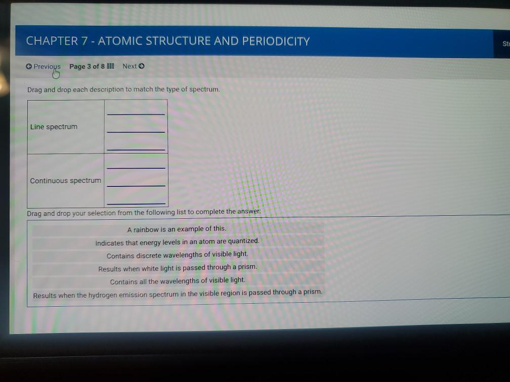 Solved CHAPTER 7 - ATOMIC STRUCTURE AND PERIODICITY Stu | Chegg.com