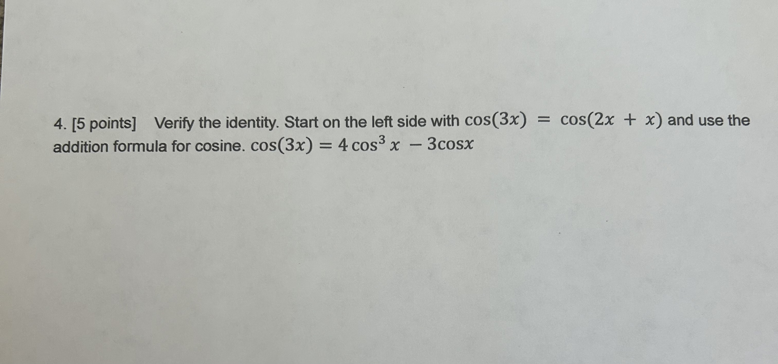 Solved Verify the identity. Start on the left side with | Chegg.com