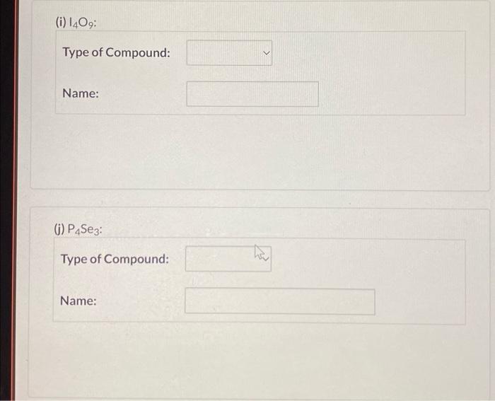 Solved (c) Au2 S3 : Type of Compound: Name: (d) Au2 S : Type | Chegg.com