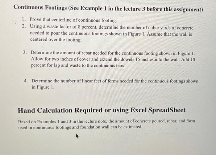 Solved Continuous Footings (See Example 1 in the lecture 3 | Chegg.com