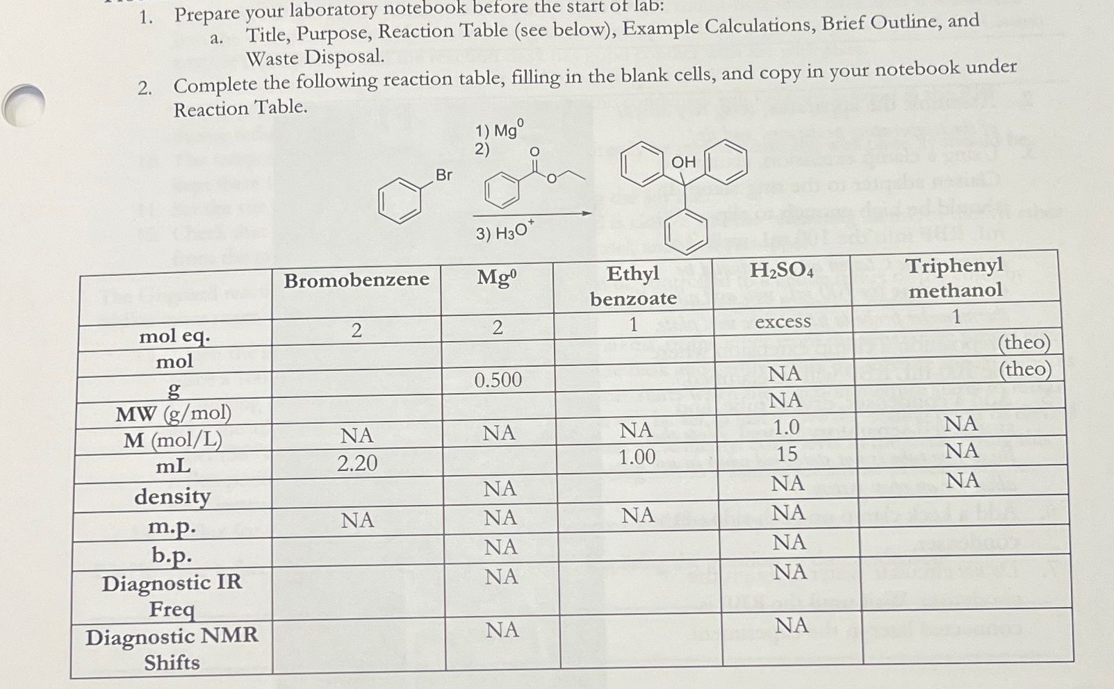Solved Help with filling the table | Chegg.com