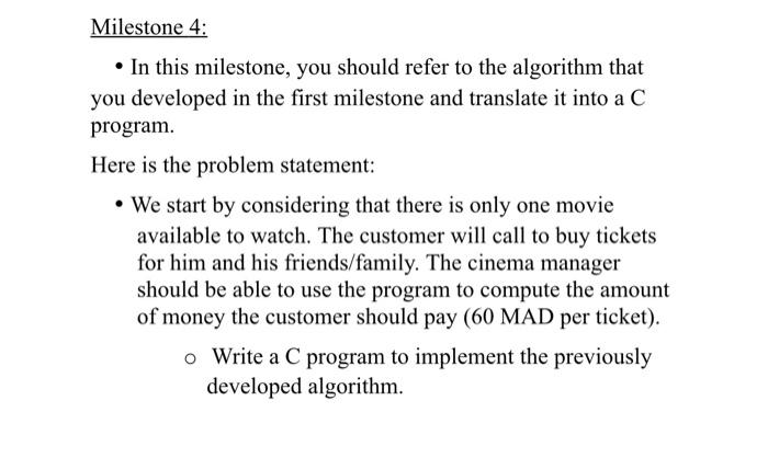 Solved Milestone 4: - In this milestone, you should refer to | Chegg.com