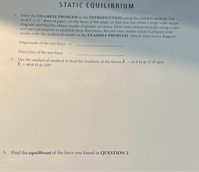 Solved Solve the EXAMPLE PROBLEM in the INTRODUCTION using | Chegg.com