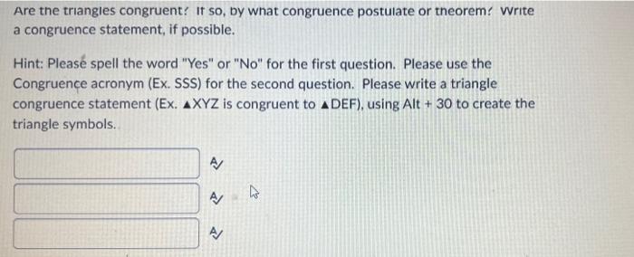 Solved HSG.CO.B.8: Explain how the criteria fior triangle | Chegg.com