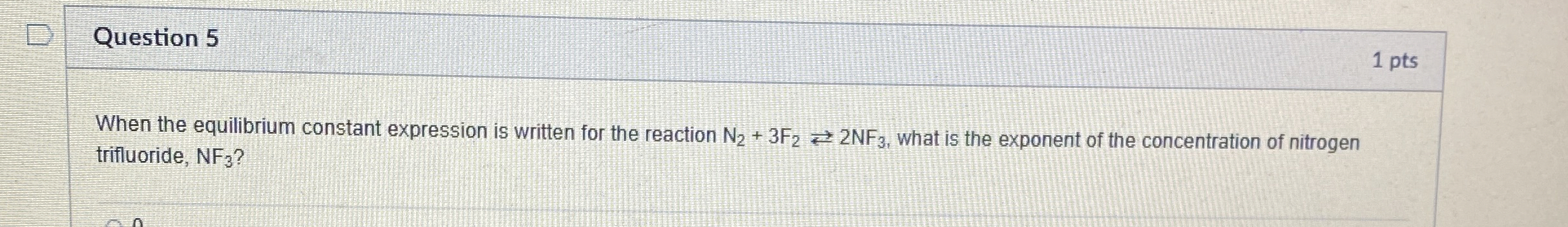 Solved Question 51 ﻿ptsWhen the equilibrium constant | Chegg.com