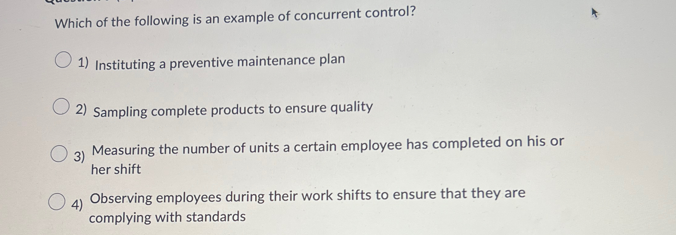 Solved Which of the following is an example of concurrent | Chegg.com