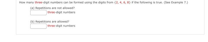 Solved How many three-digit numbers can be formed using the | Chegg.com