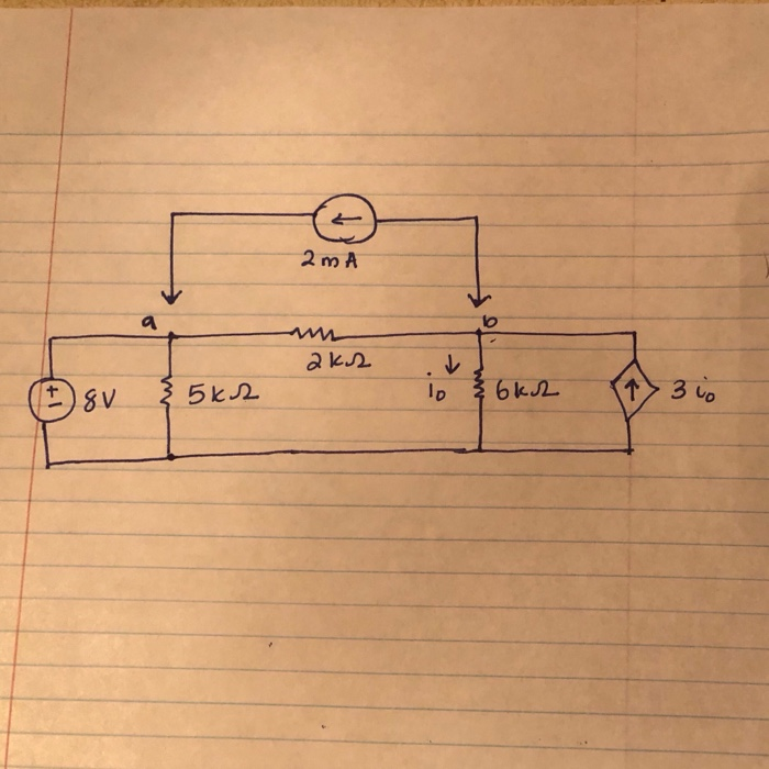 Solved In this circuit before the 2mA current Source is | Chegg.com