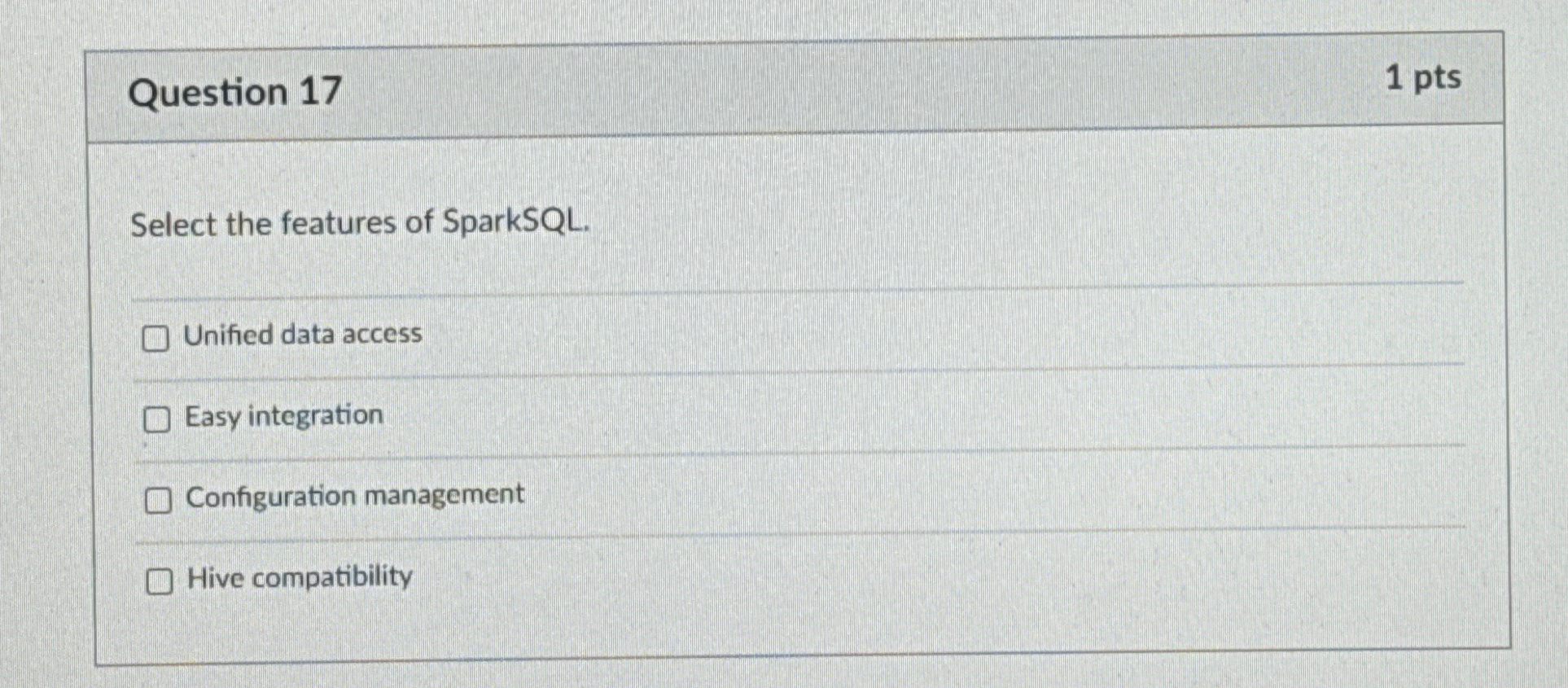 Solved Question 171 ﻿ptsSelect the features of | Chegg.com