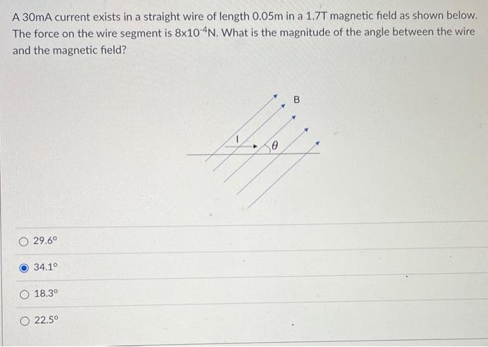 Solved A 30 mA current exists in a straight wire of length | Chegg.com
