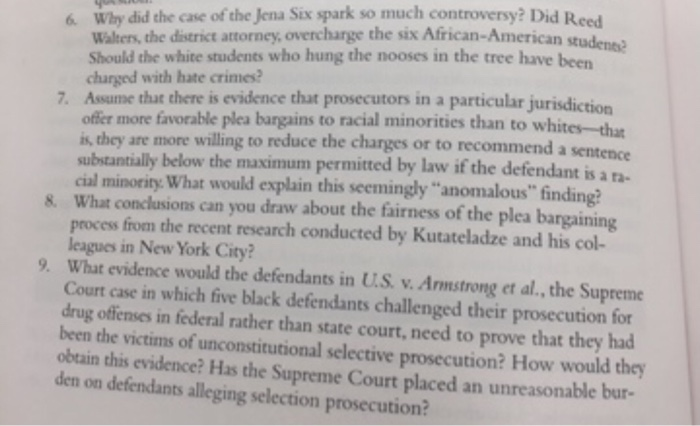 6. Why did the case of the Jena Six spark so much | Chegg.com