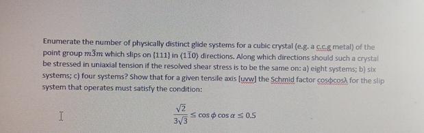 Solved Enumerate the number of physically distinct glide | Chegg.com