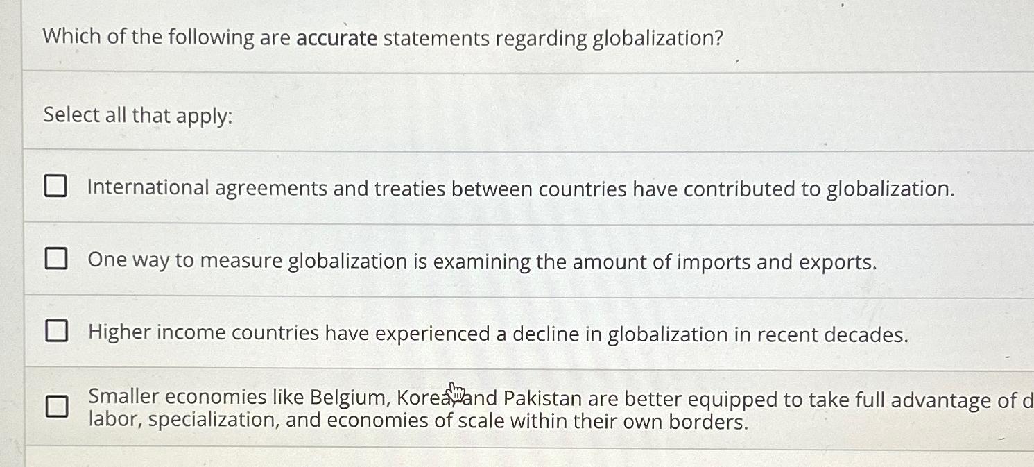 Solved Which of the following are accurate statements | Chegg.com