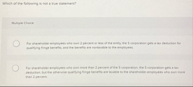 Solved Which of the following is not a true | Chegg.com