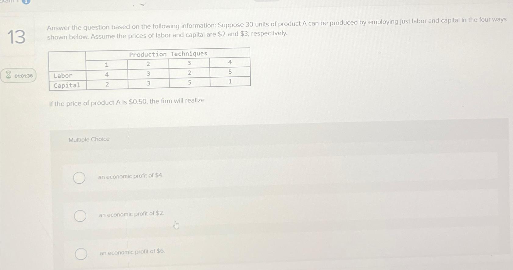 Solved 13Answer the question based on the following | Chegg.com