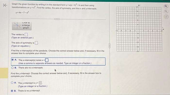 Solved K Graph the given function by writing it in the | Chegg.com