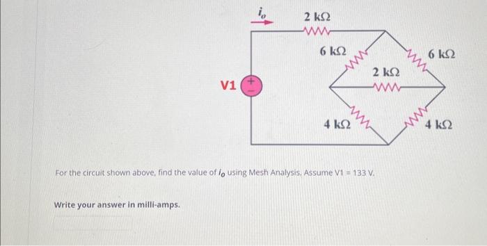Solved the answer in mA? | Chegg.com