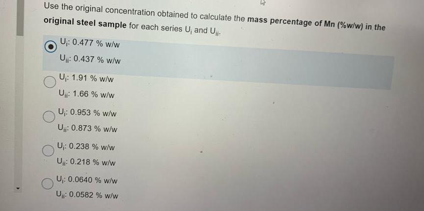 Solved Use the original concentration obtained to calculate | Chegg.com