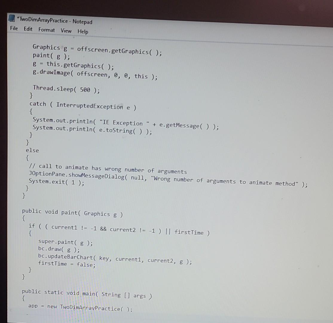 Animation of Multidimensional Programming Activity | Chegg.com