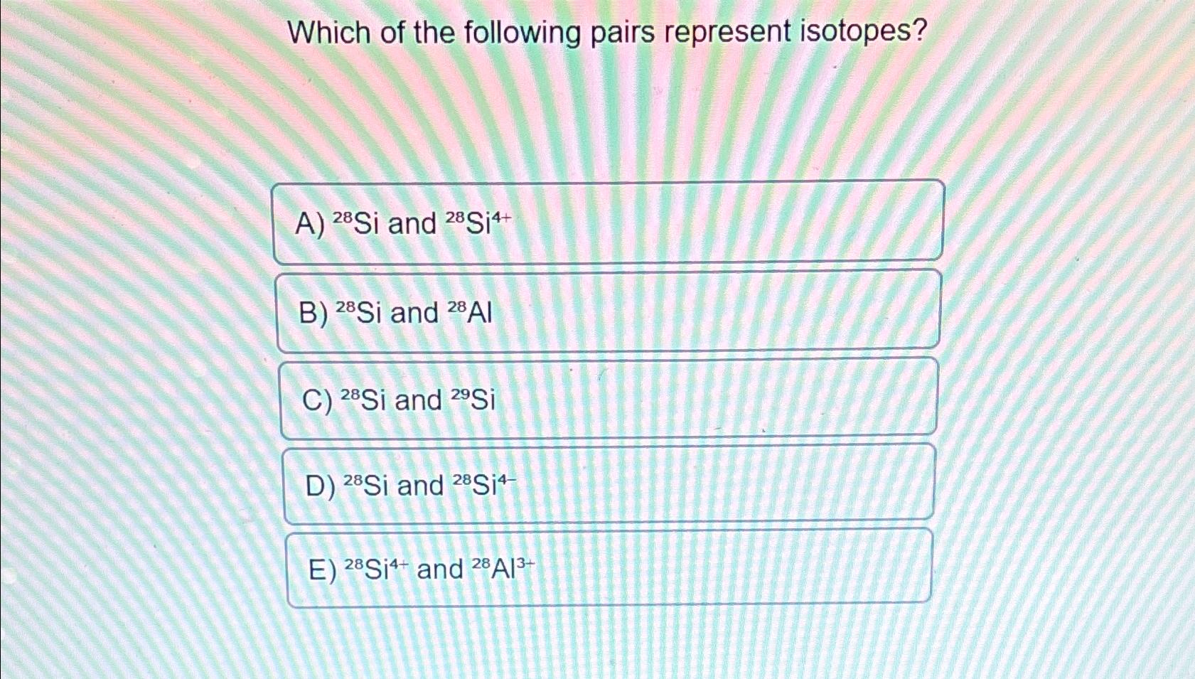 Solved Which of the following pairs represent | Chegg.com