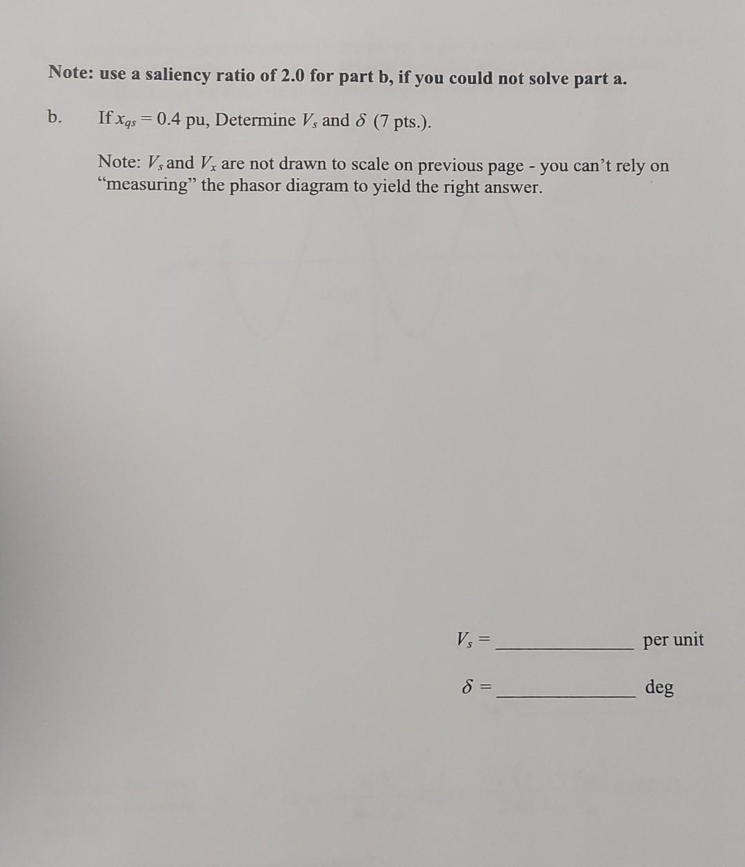 Solved Problem 4: Consider the salient pole synchronous | Chegg.com