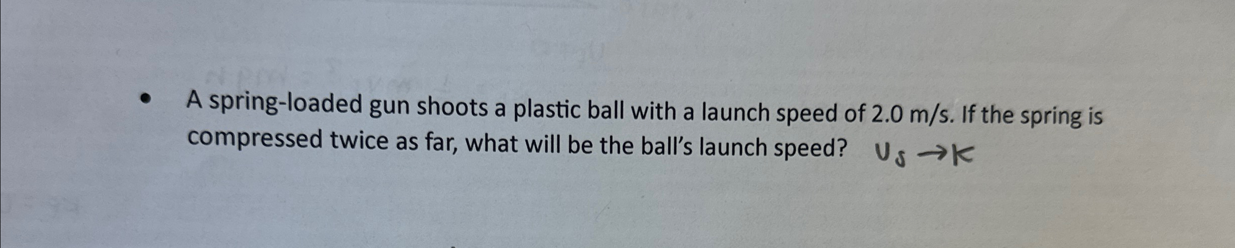 Solved A spring-loaded gun shoots a plastic ball with a | Chegg.com