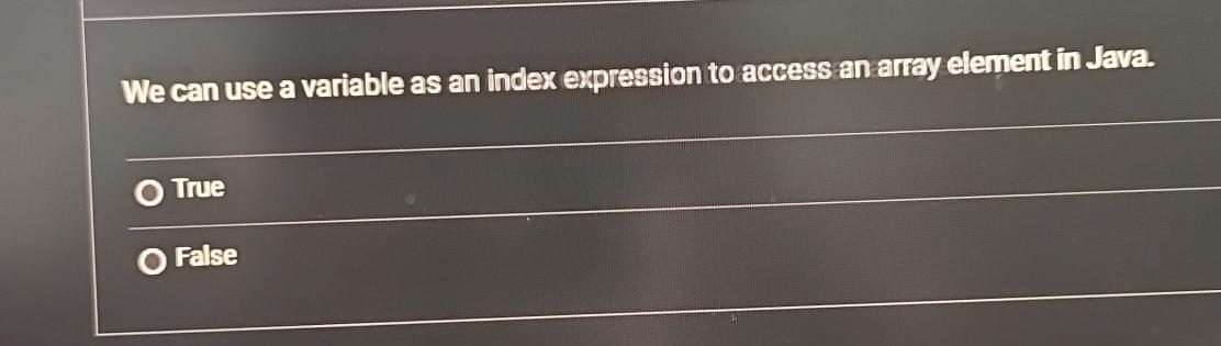 Solved We can use a variable as an index expression to | Chegg.com
