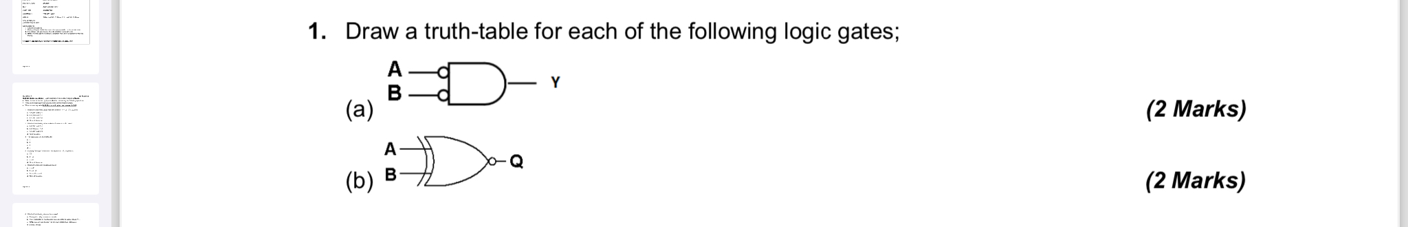 Solved Draw a truth-table for each of the following logic | Chegg.com